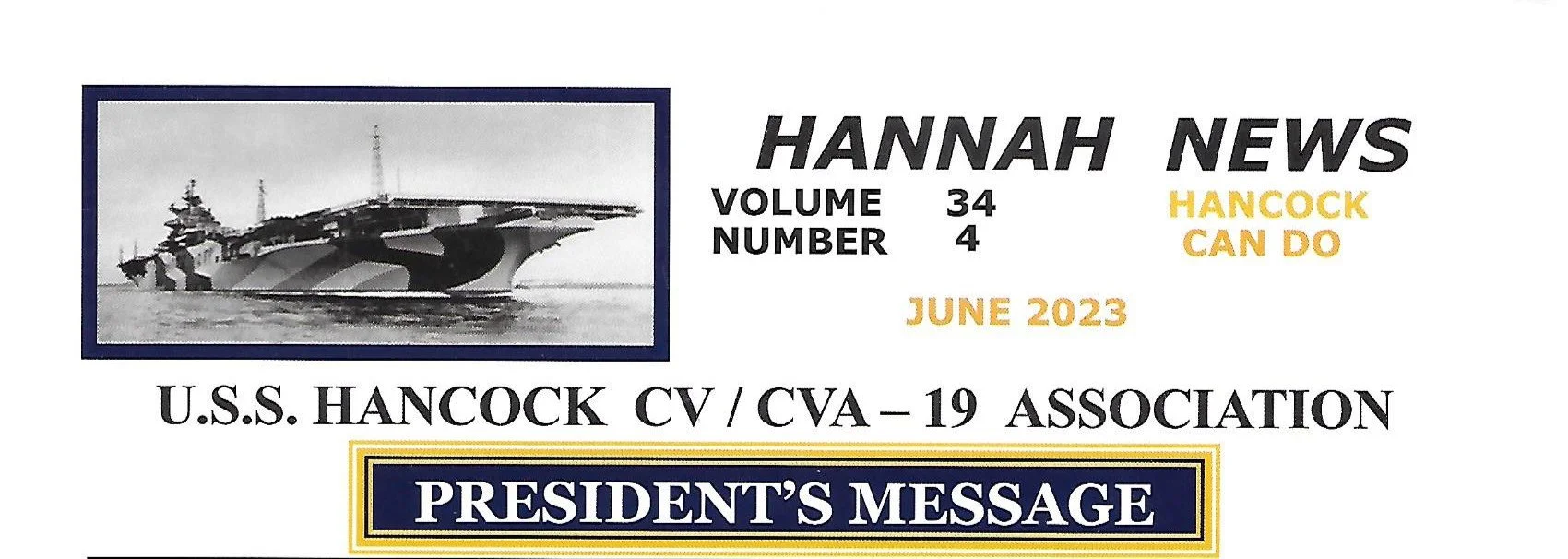USS HANCOCK CV/CVA 19 Presidents Page — USS Hancock CV/CVA - 19 Association