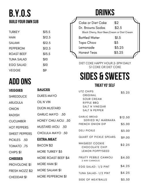 Menu — Compliments Only
