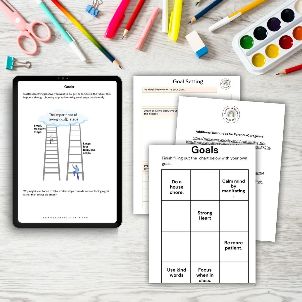 Goal Setting for Kids - PDF Mini-Workbook — Birdie Learning Academy