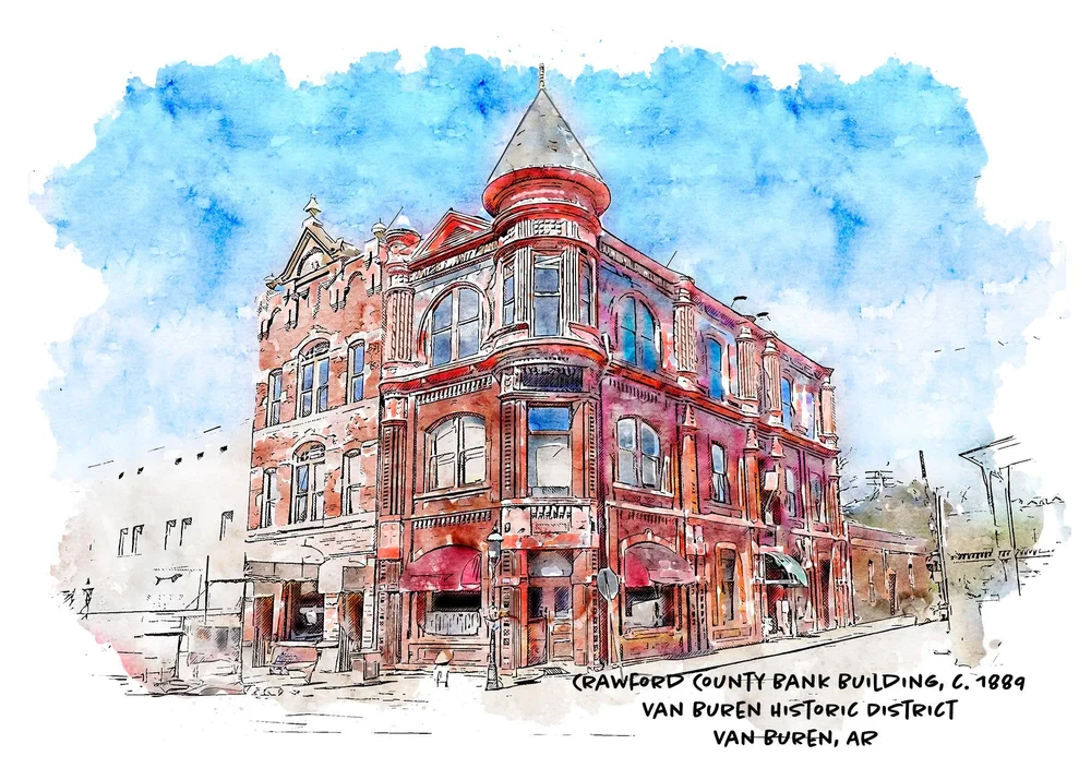 Bank Building Drawing