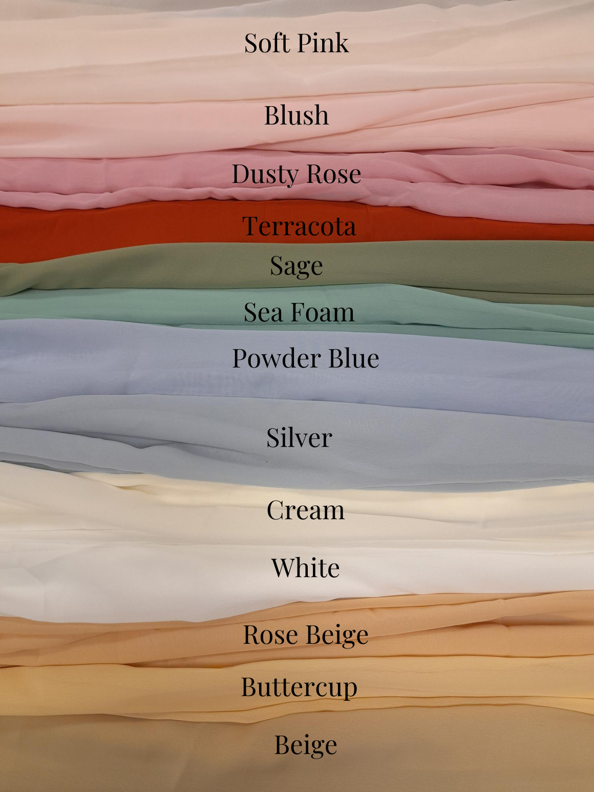 Chiffon Runners — Blacksheep Event Rentals