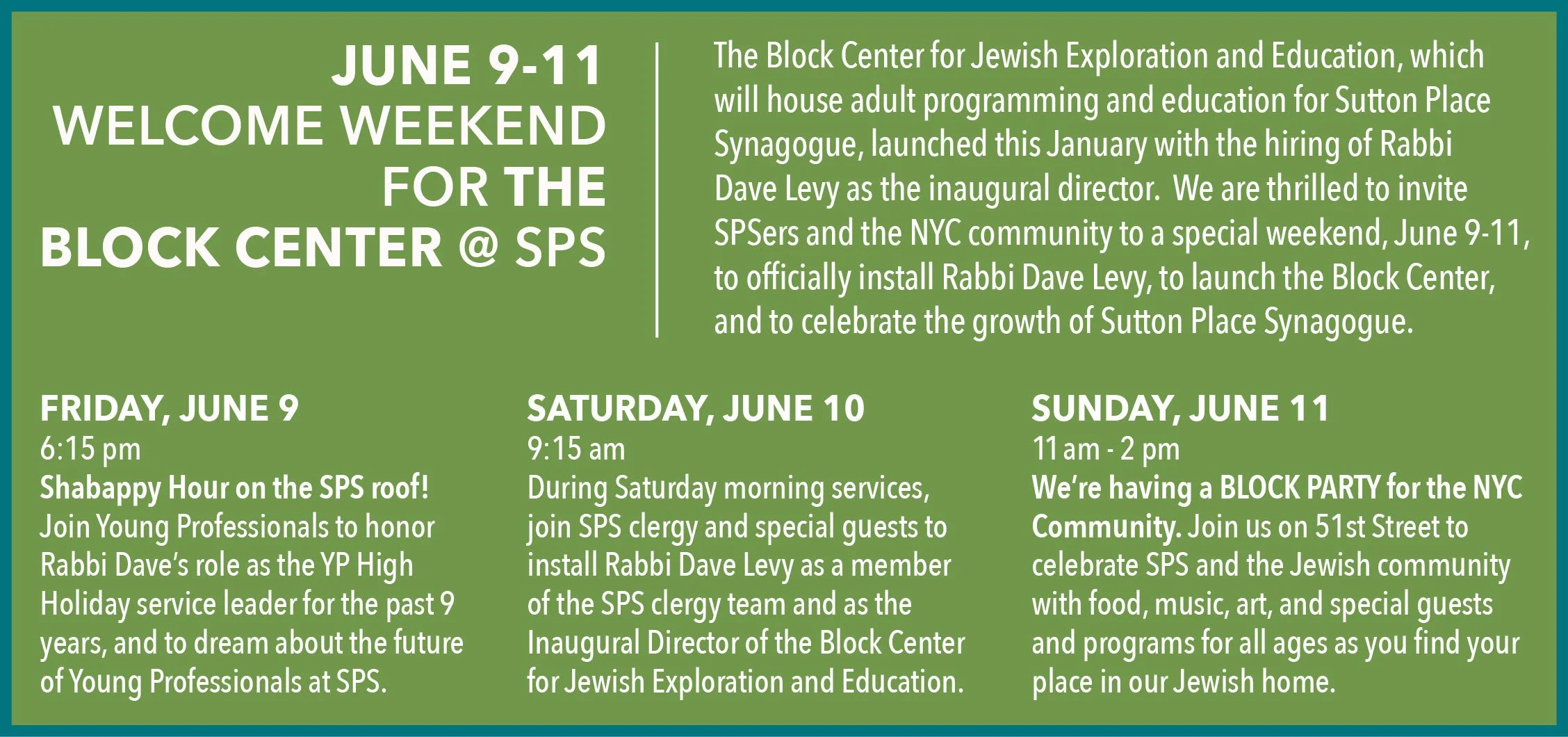 Block Center for Jewish Exploration & Education — Sutton Place Synagogue