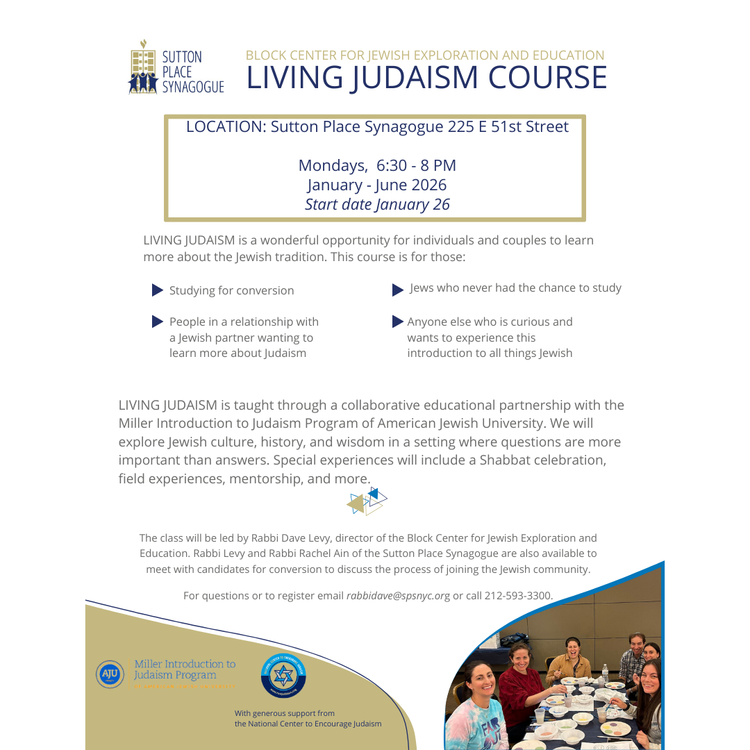 Living Judaism — Sutton Place Synagogue
