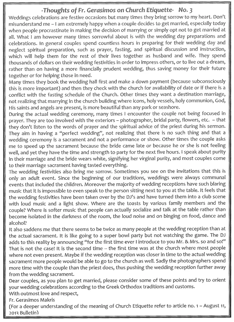 Church Etiquette — Holy Cross Greek Orthodox Church of Brooklyn