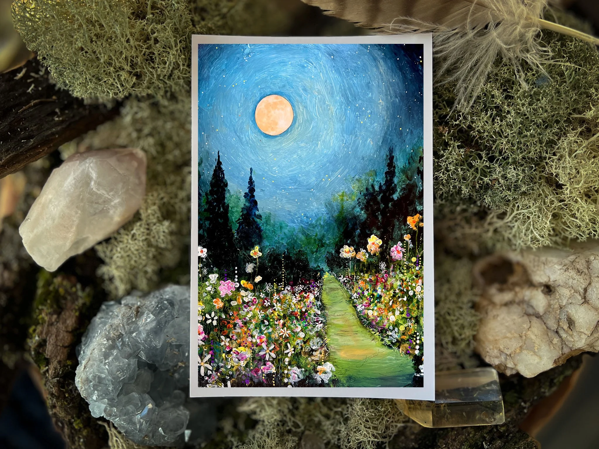 When the Moon Comes Out, Fine Art Print by Artist Manda Marble — Manda ...