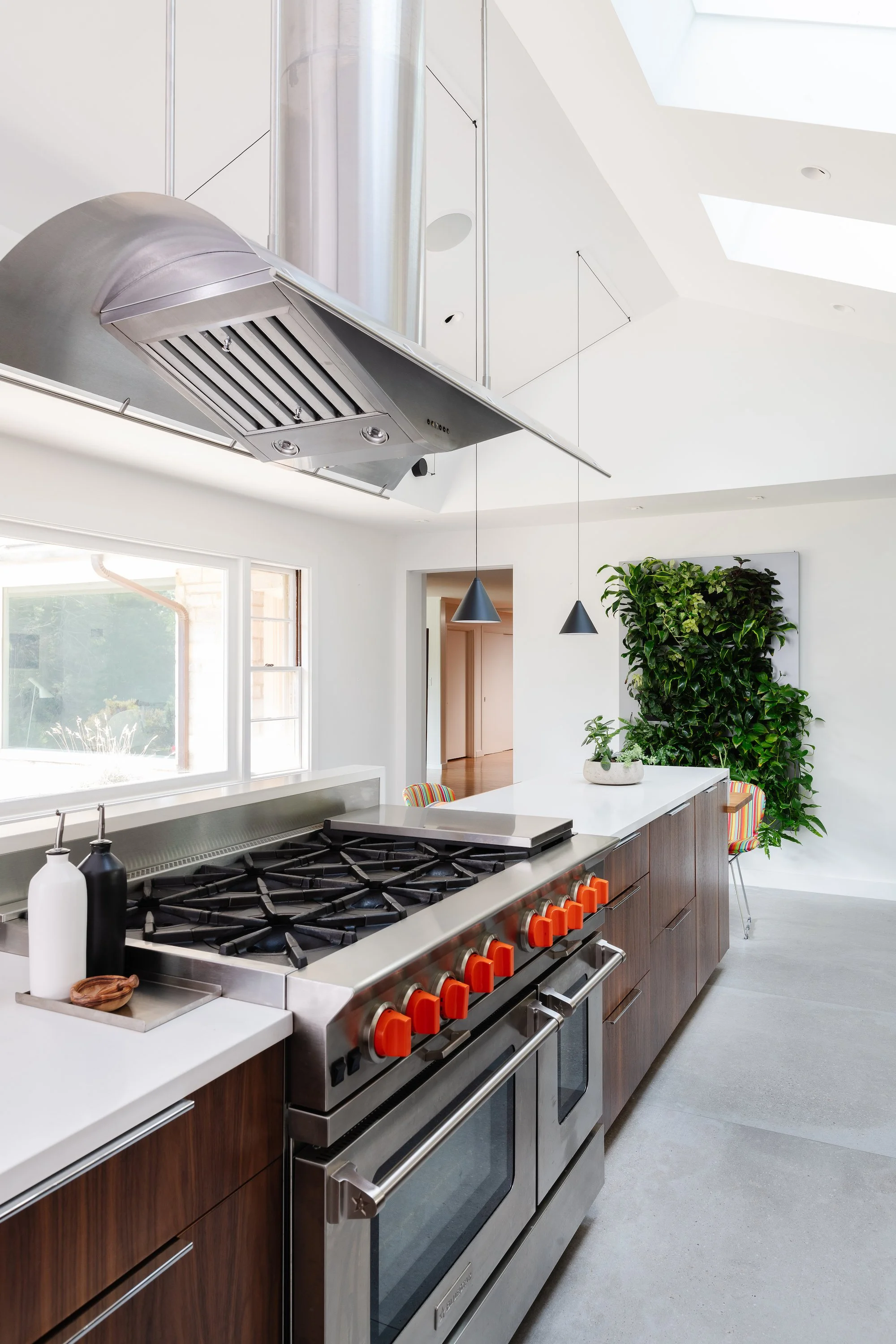 Zesty Orange Mid-Century Kitchen — Diane Burcz Interior Design