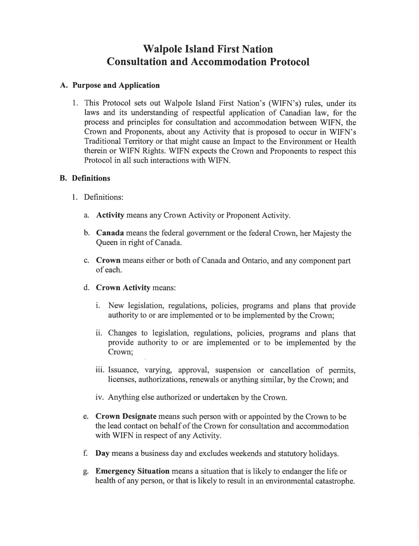 Treaty Information — Walpole Island First Nation