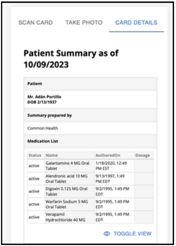 International Patient Summary — CommonHealth