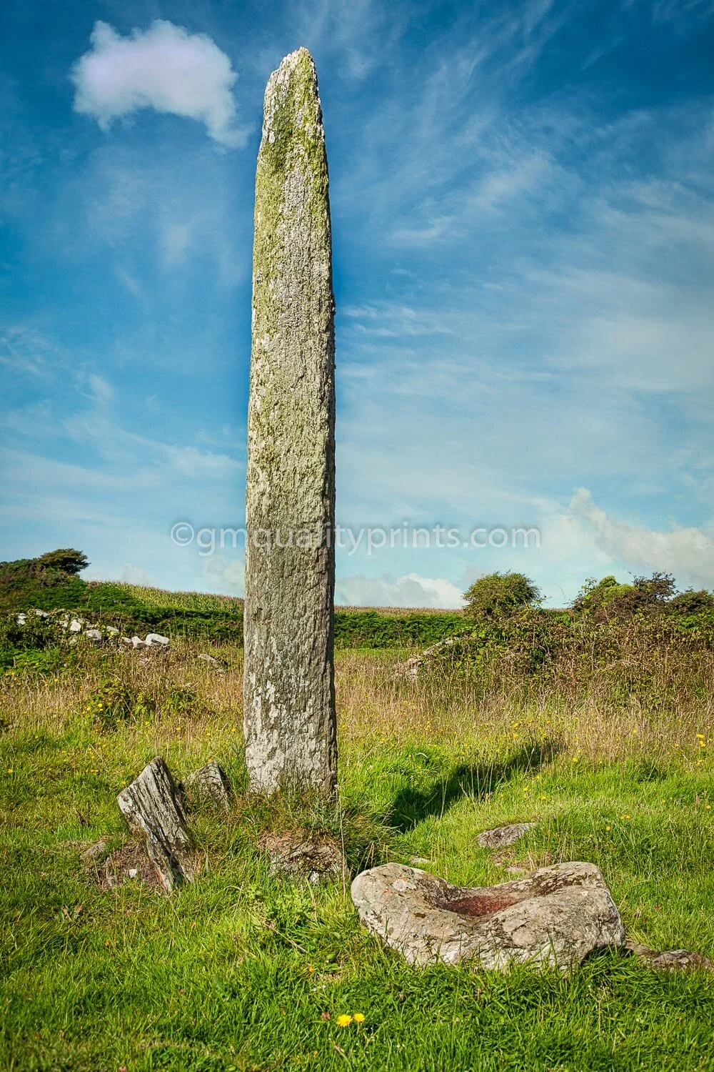 Ancient stone marker field | Buy fine art signed prints | A4 A3 A2 | GM ...