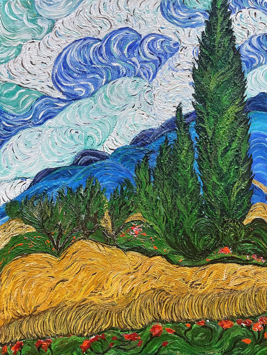 Van Gogh's Cypresses — Art Magik