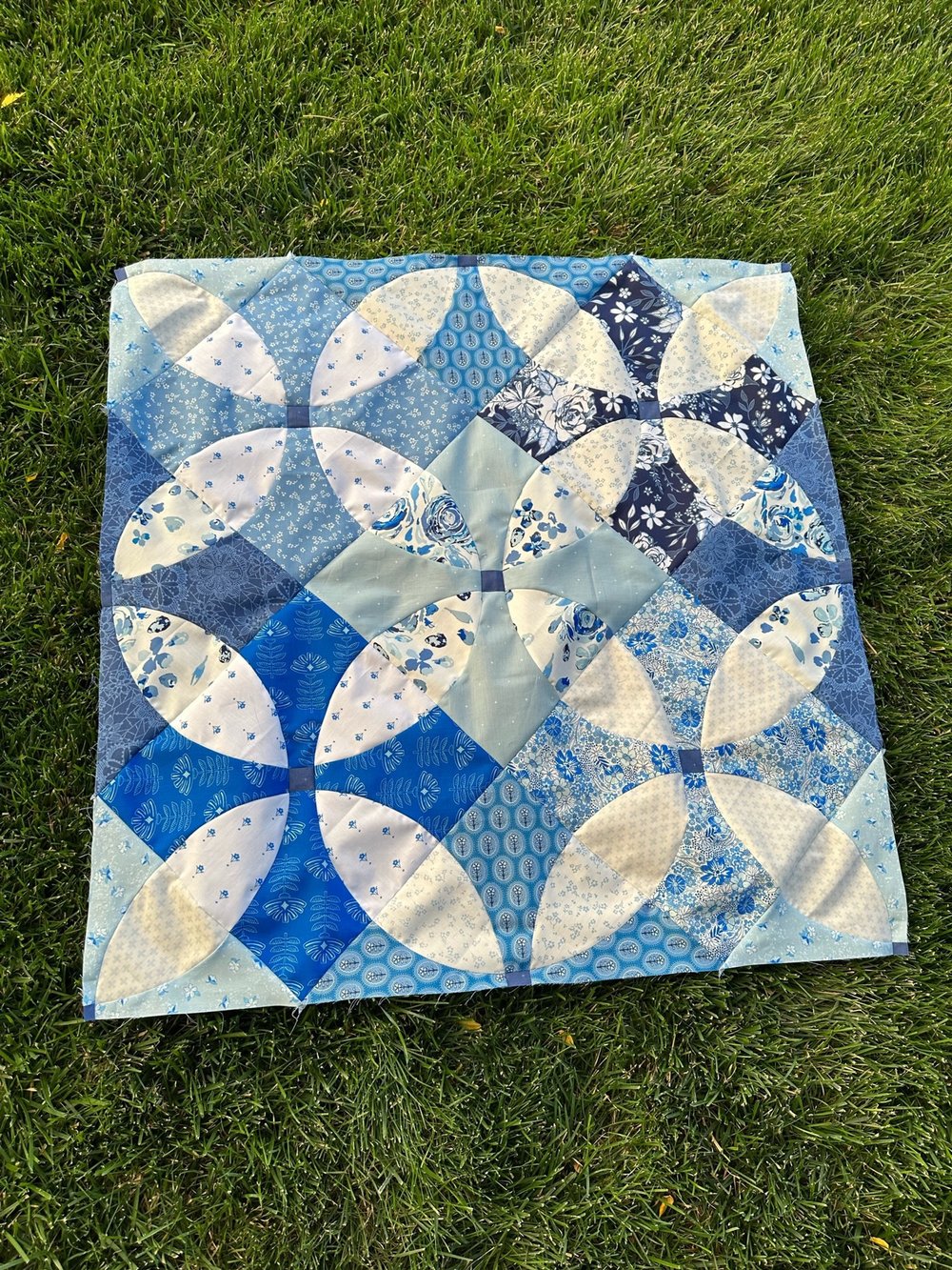 flowering patchwork quilt, flowering snowball quilt — Crinkly Quilts