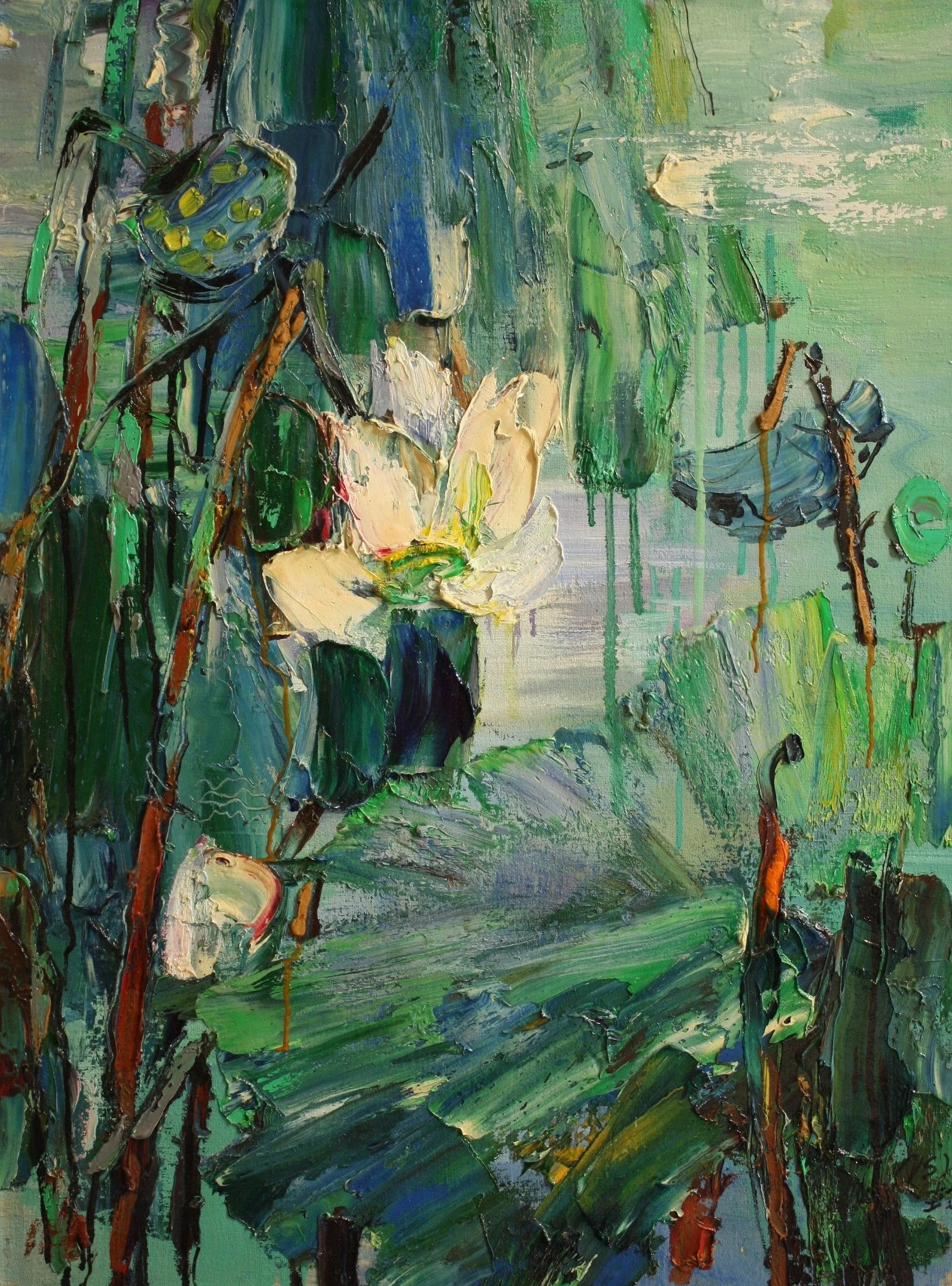 Flower & Leaves - Zhao Shi Jie — Goshen Art Gallery