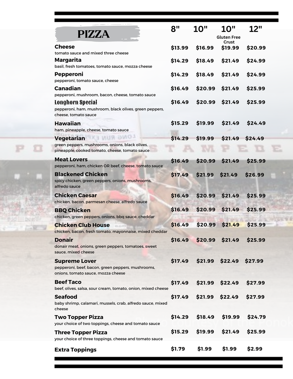 Lunch Menu — Longhorn Saloon & Grill