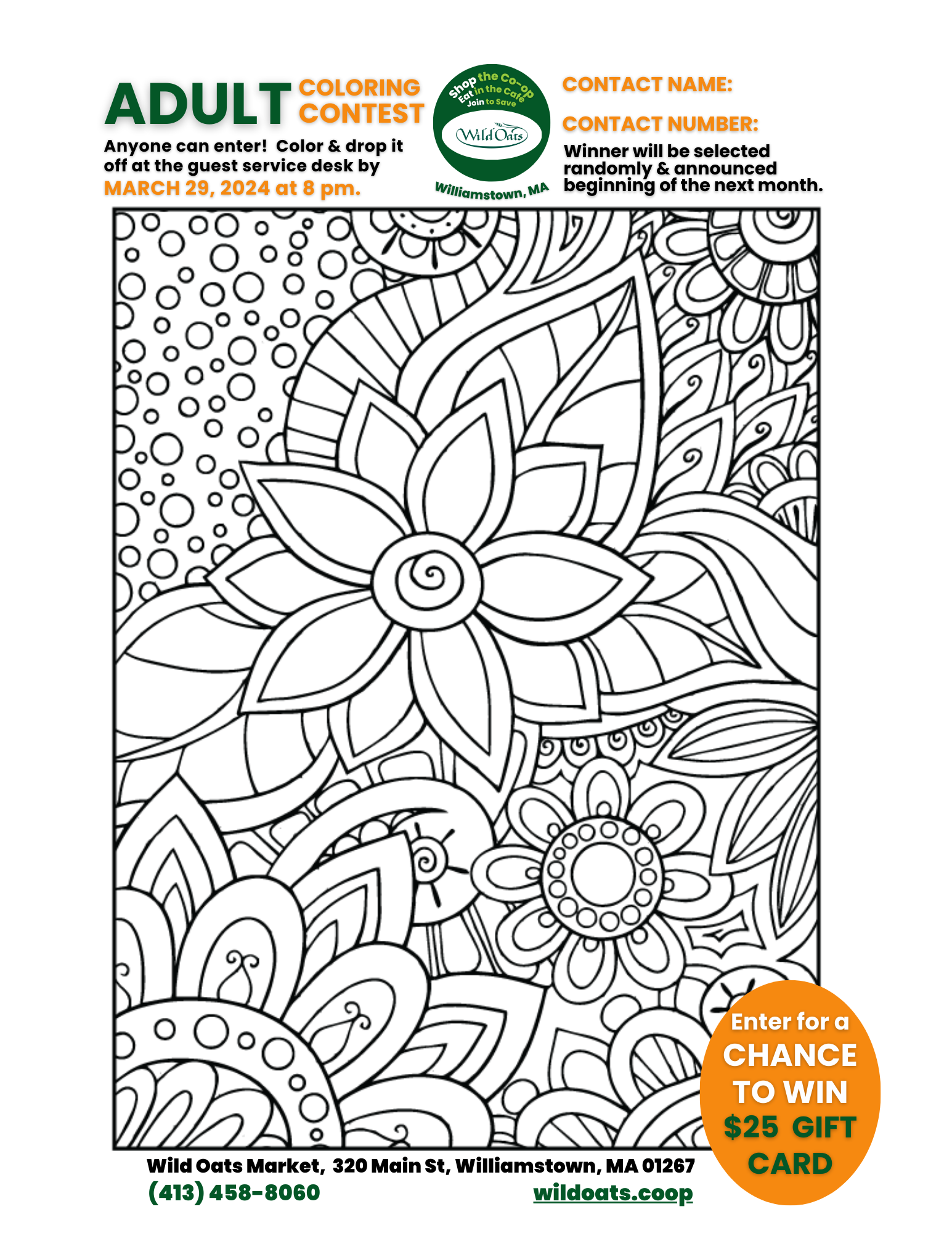 2024 Coloring Contests — Wild Oats Market