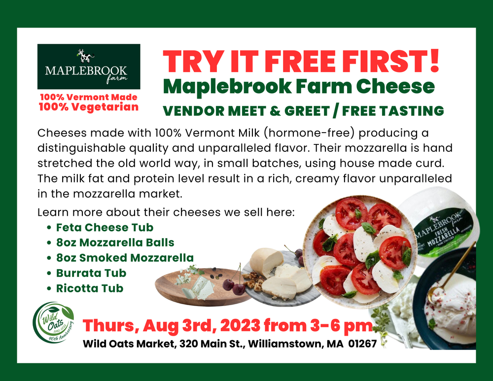Thank you Maplebrook Farm! — Wild Oats Market