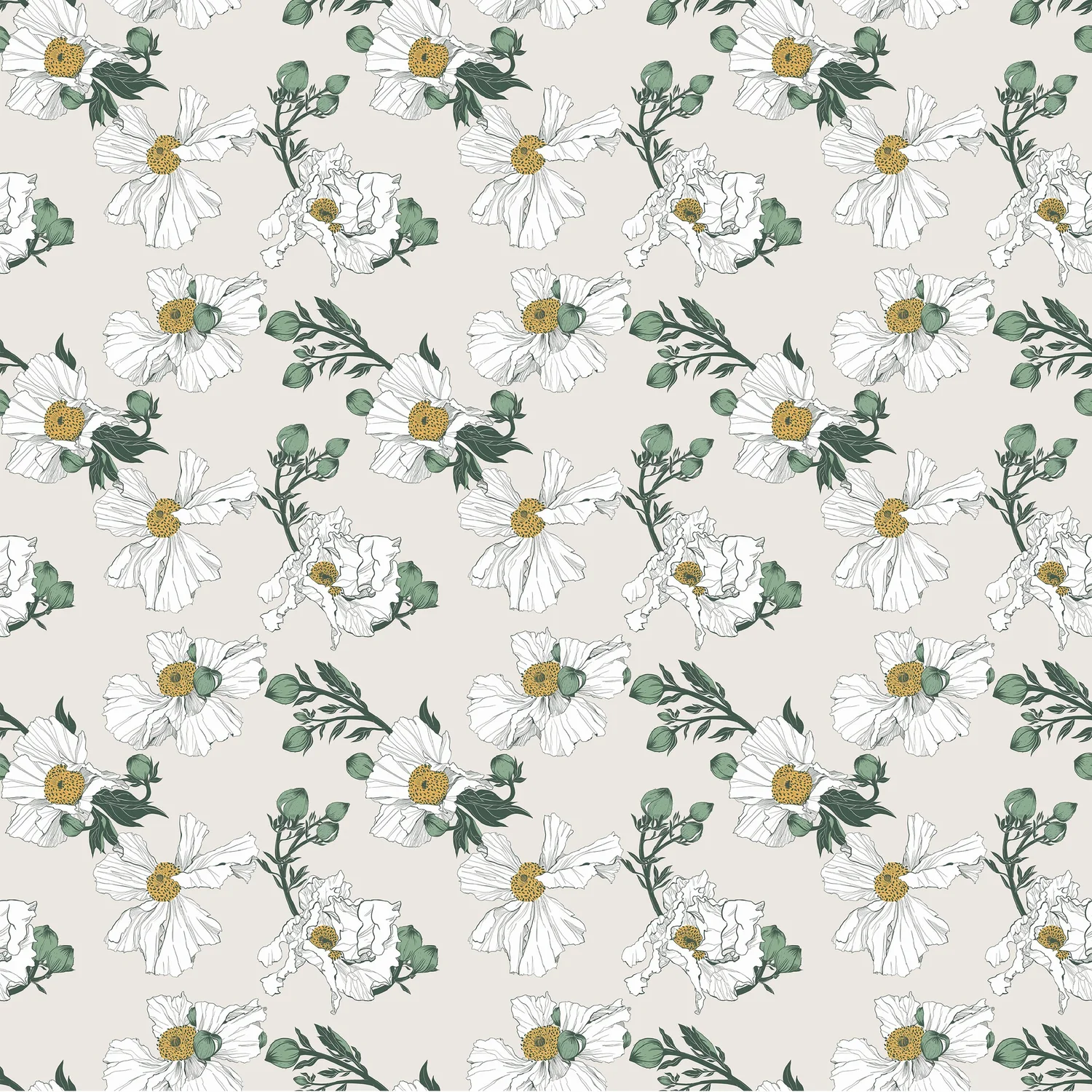 Vintage Poppy Wallpaper