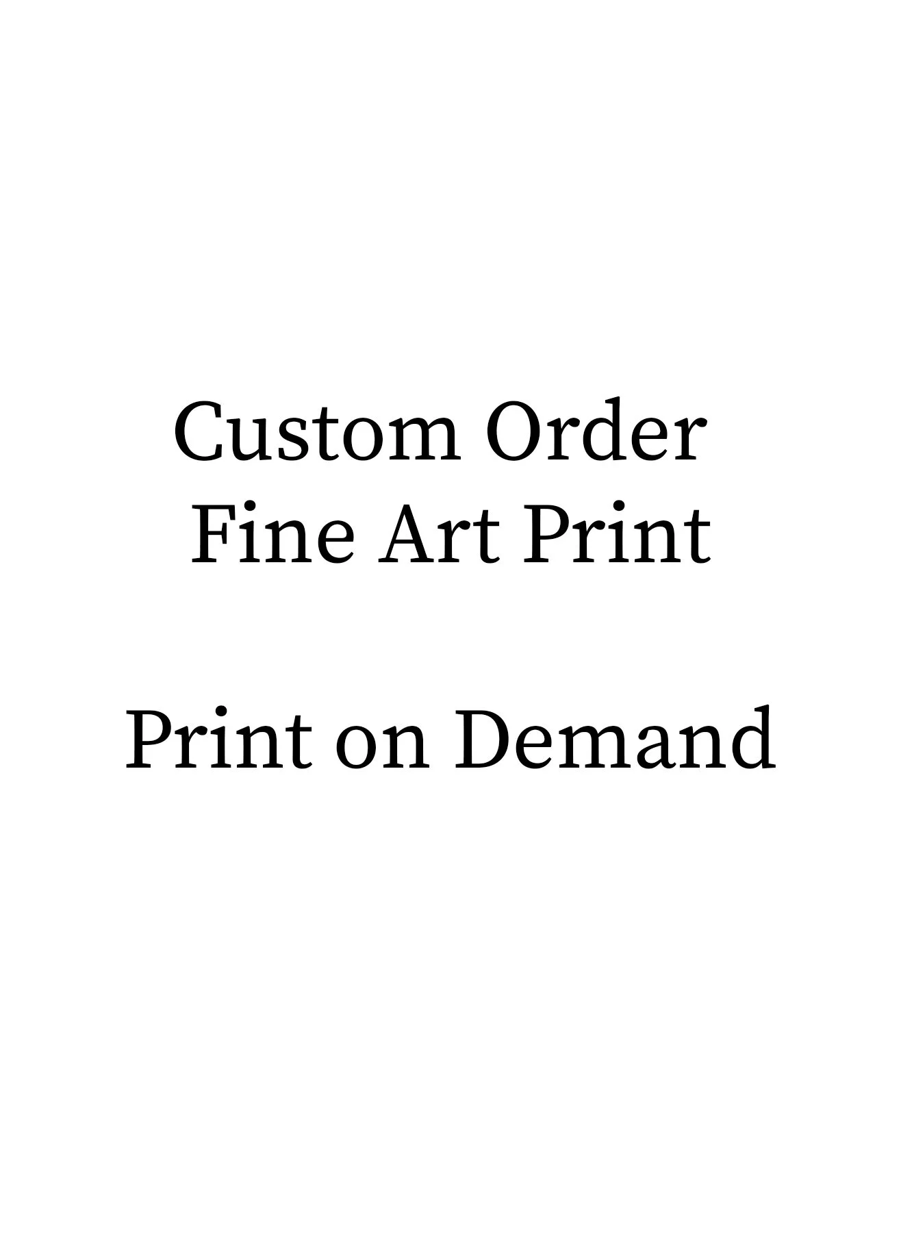 Custom Order Fine Art Print — Vivienne Mok Photography