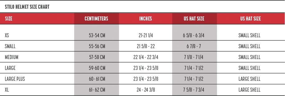 Stilo helmet size guide | Find Your Perfect Fit Today — Track First