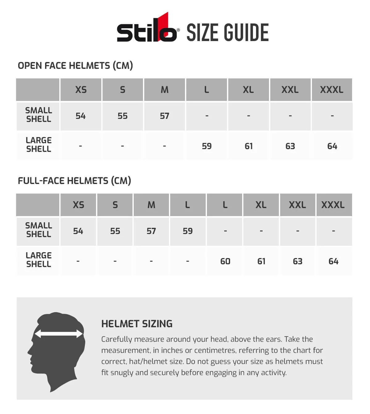 Stilo helmet size guide | Find Your Perfect Fit Today — Track First