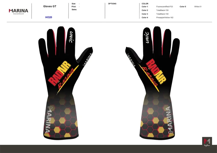 Customize Your Marina Racewear UNIC FIA Racing Gloves — Track First