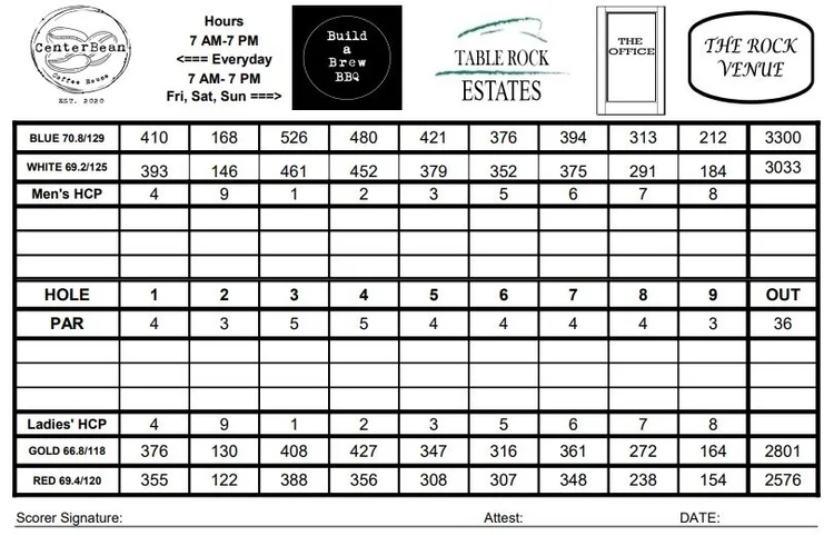 General 2 — Table Rock Golf Club
