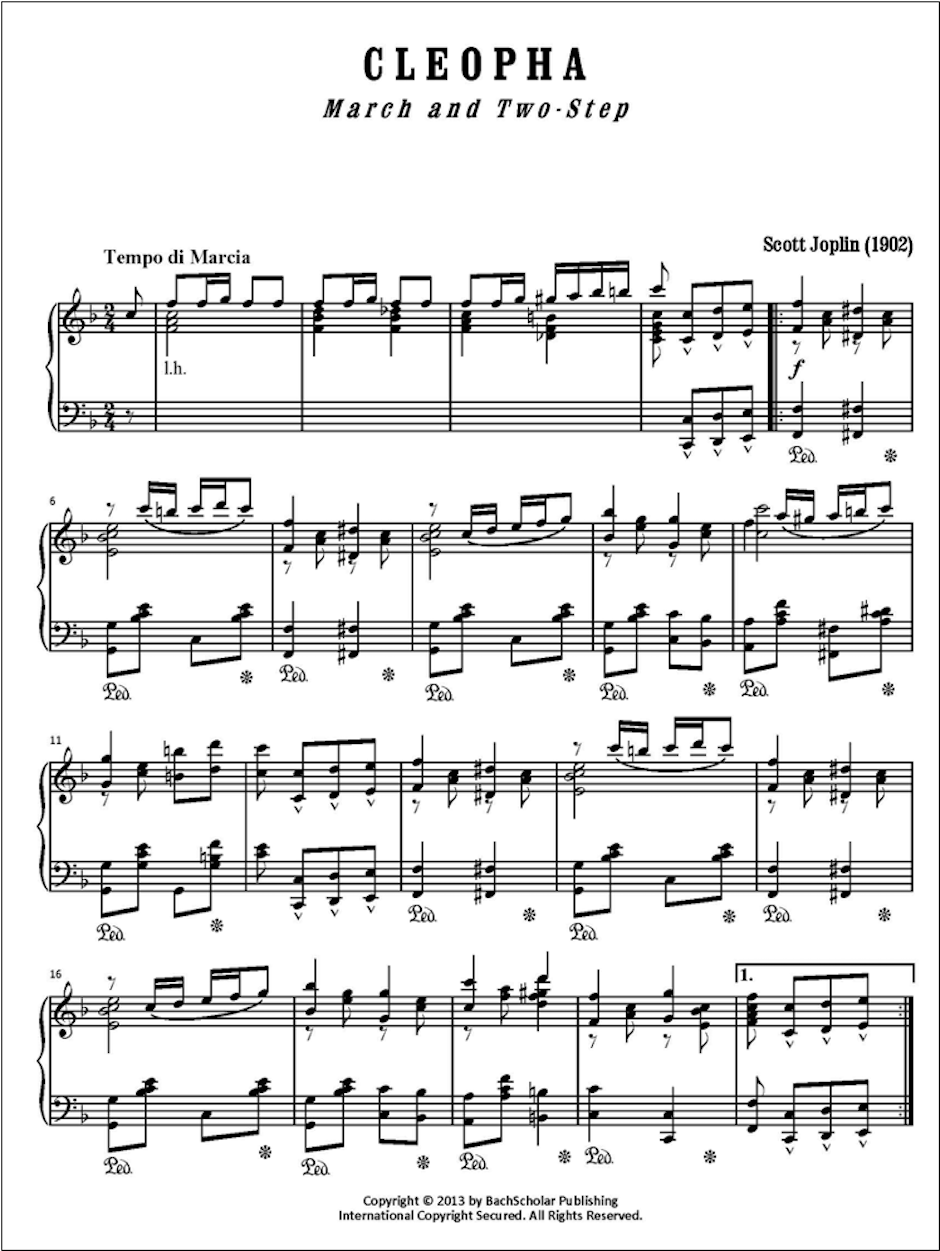 Cleopha (March) (1902) — BachScholar®