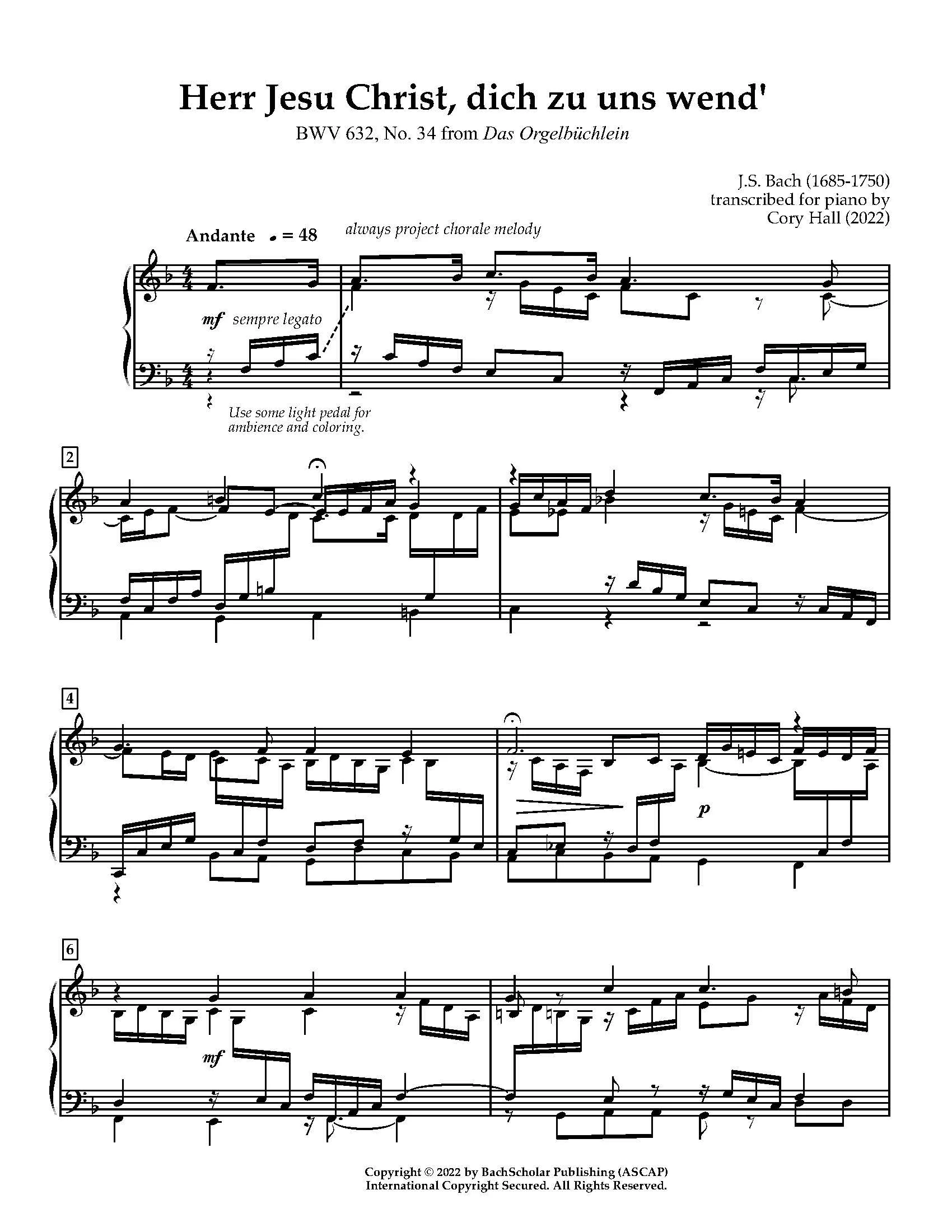 J.S. BACH: "Liebster Jesu, wir sind hier" (BWV 633) from "Orgelbüchlein" — BachScholar®