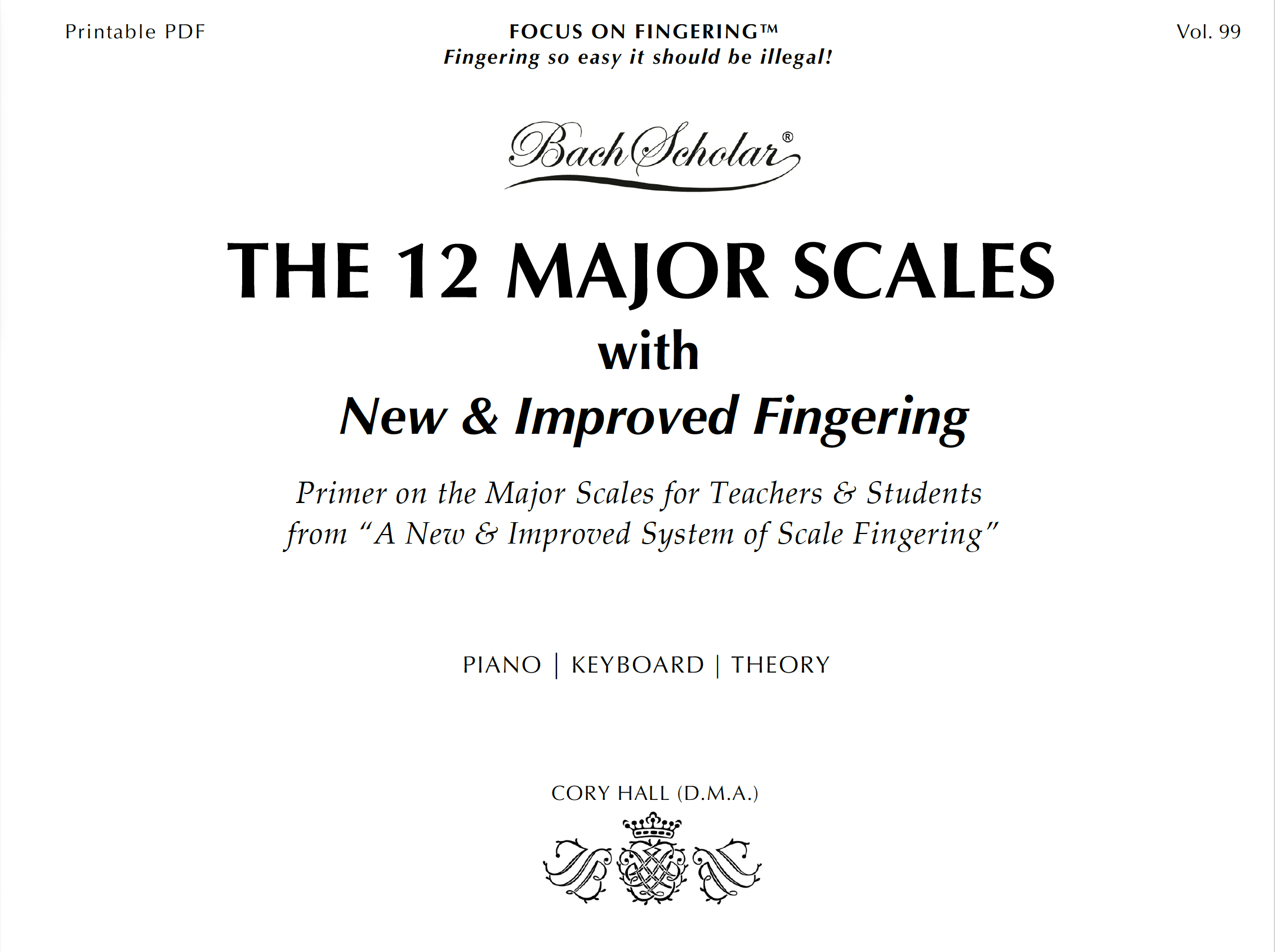 major scale piano fingerings — BachScholar®