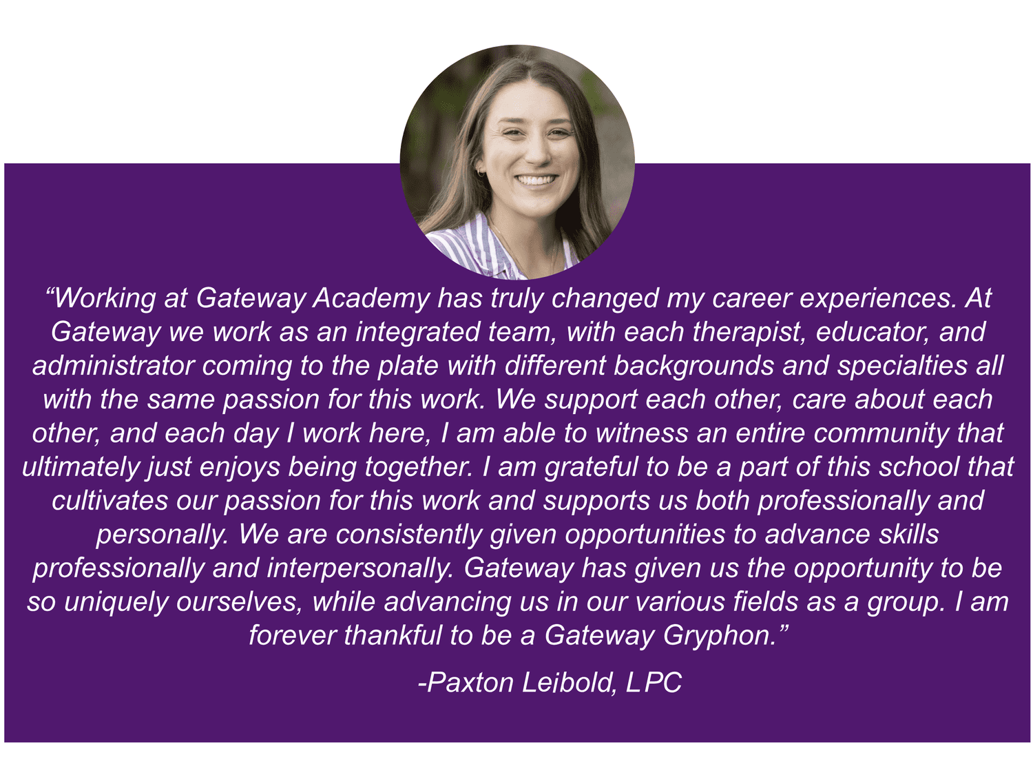 Work with Us — The Gateway Academy