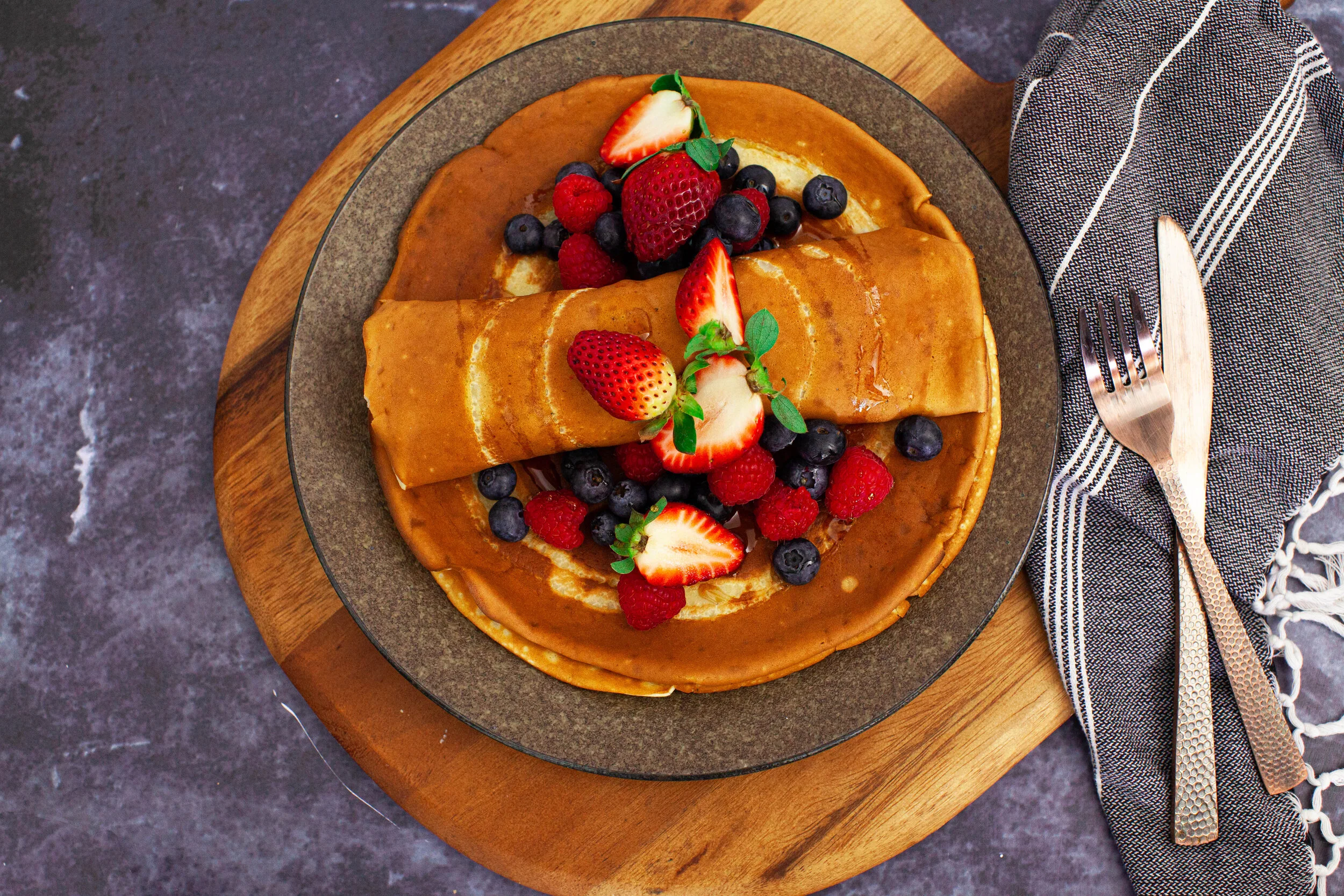 BERRY CREPES — Left Off the Map