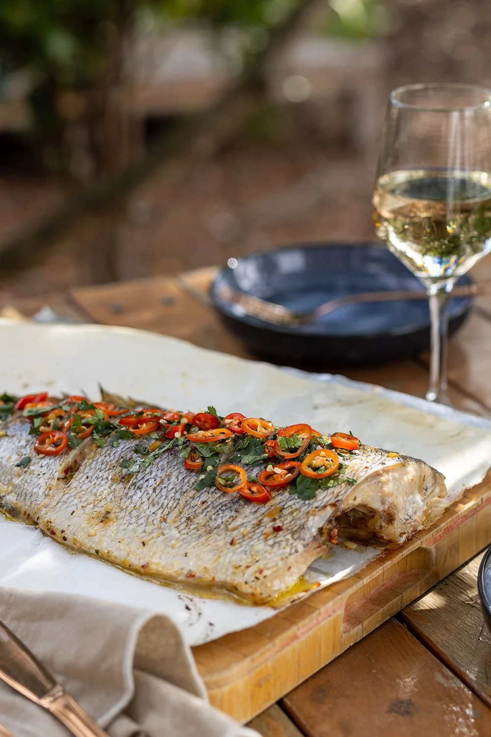 BBQ WHOLE STRIPED TRUMPETER — Left Off the Map