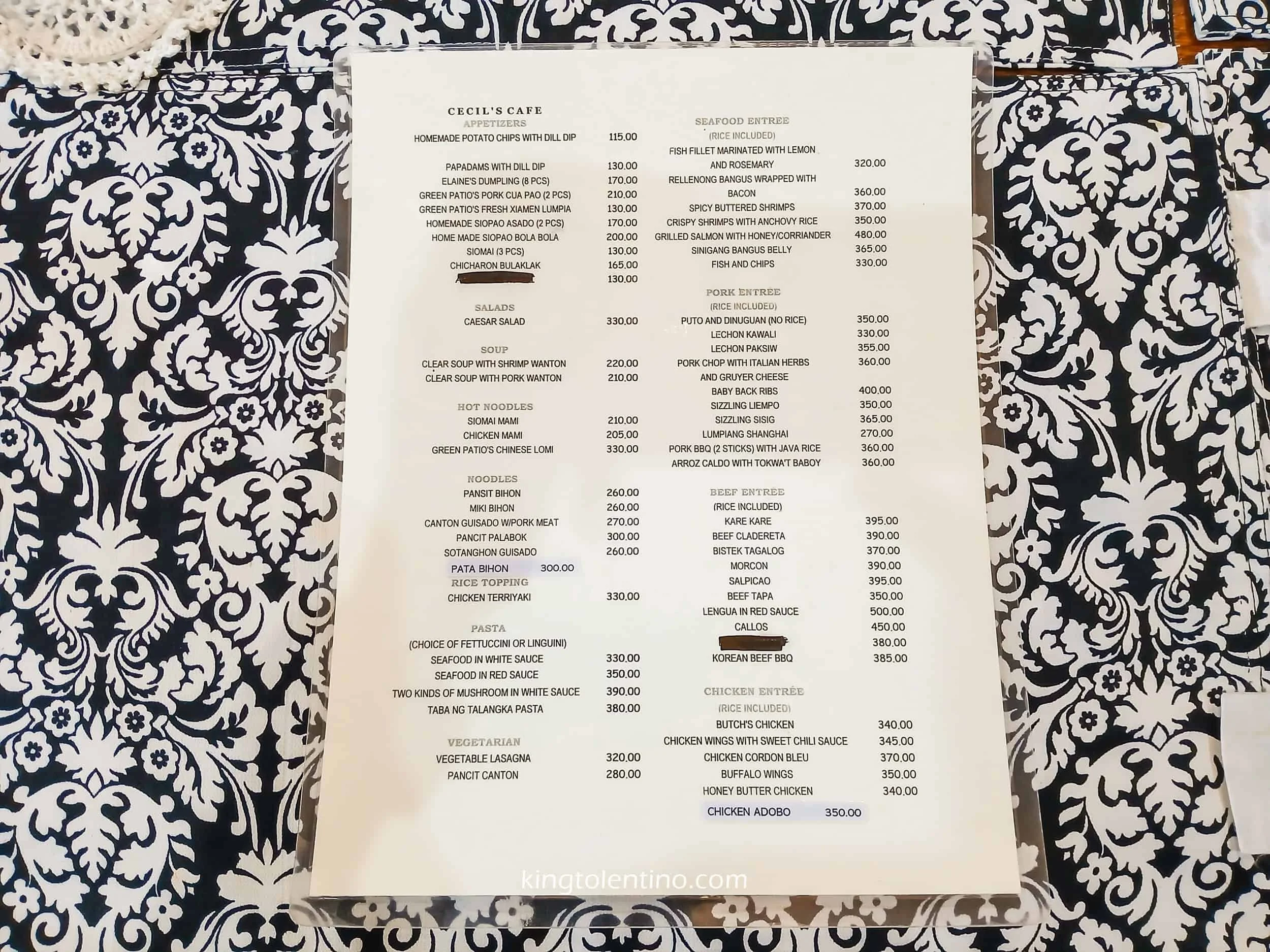 Cecil’s Café | Home-Cooked Meals along Sta. Rosa – Tagaytay Road — King ...