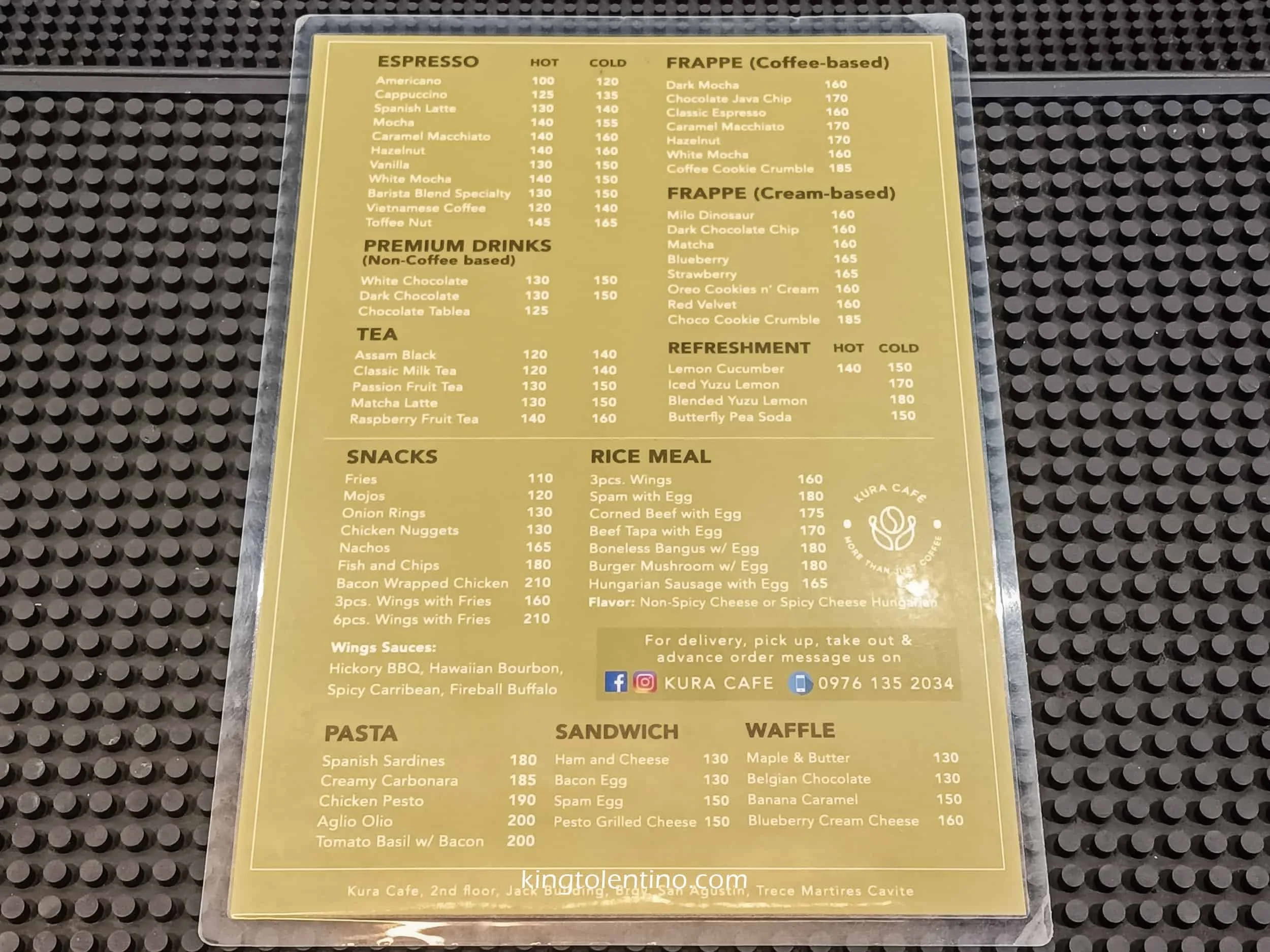 Kura Café | Affordable Coffee shop in Trece Martires — King Tolentino