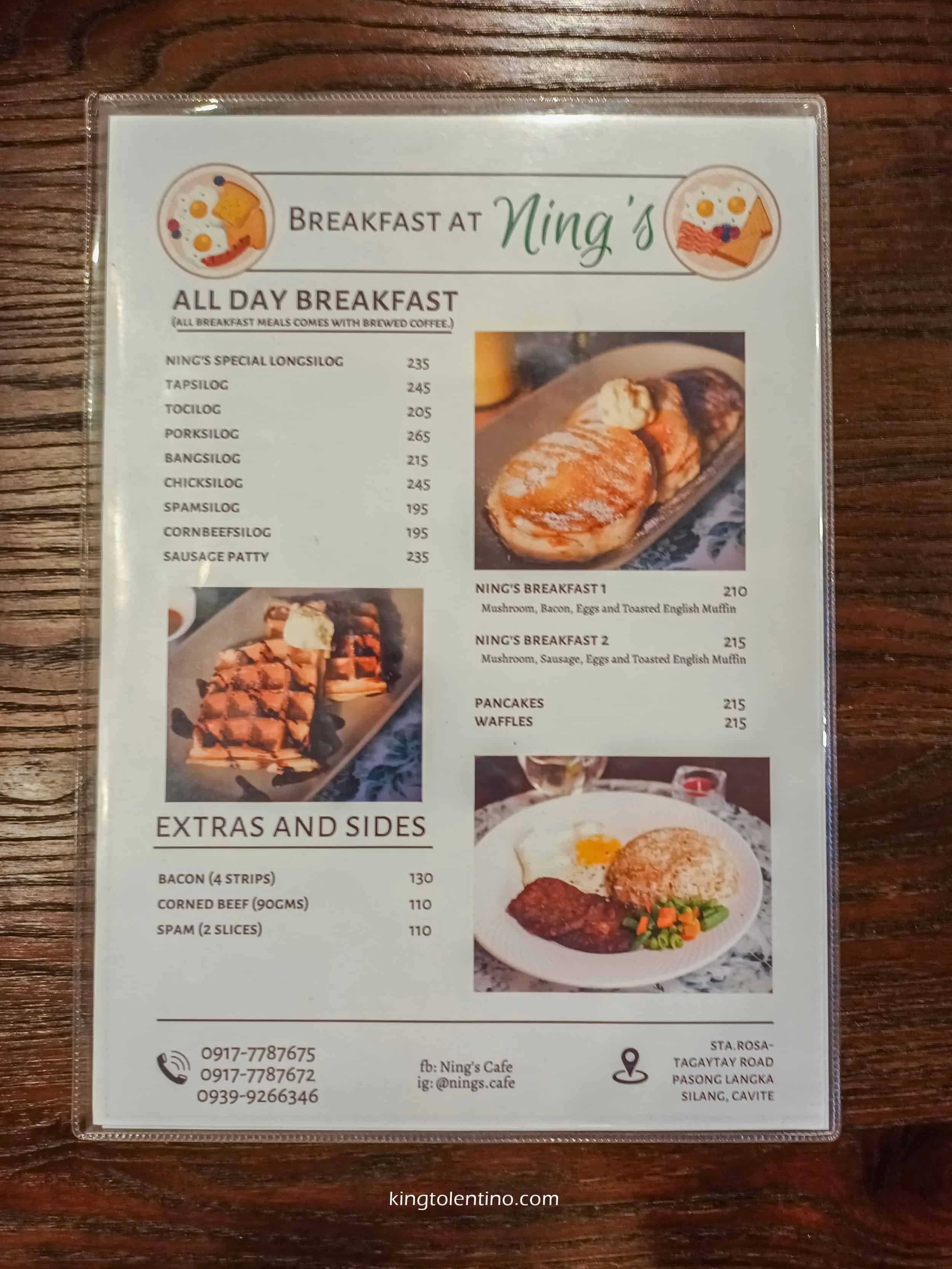Ning’s Café and Restaurant | Food, Coffee and Live Music along Sta. Rosa – Tagaytay Road — King ...