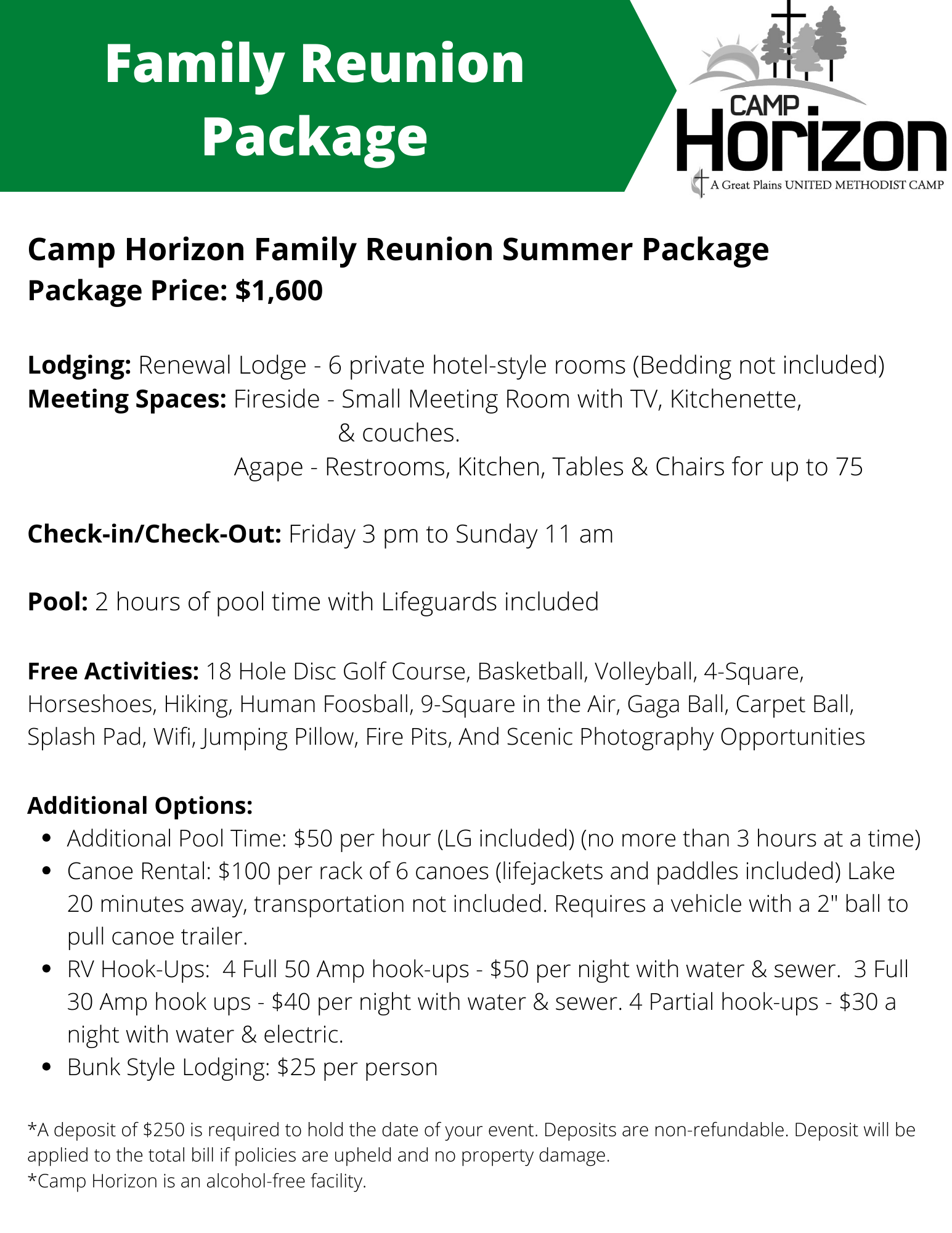 Family Reunions — Camp Horizon
