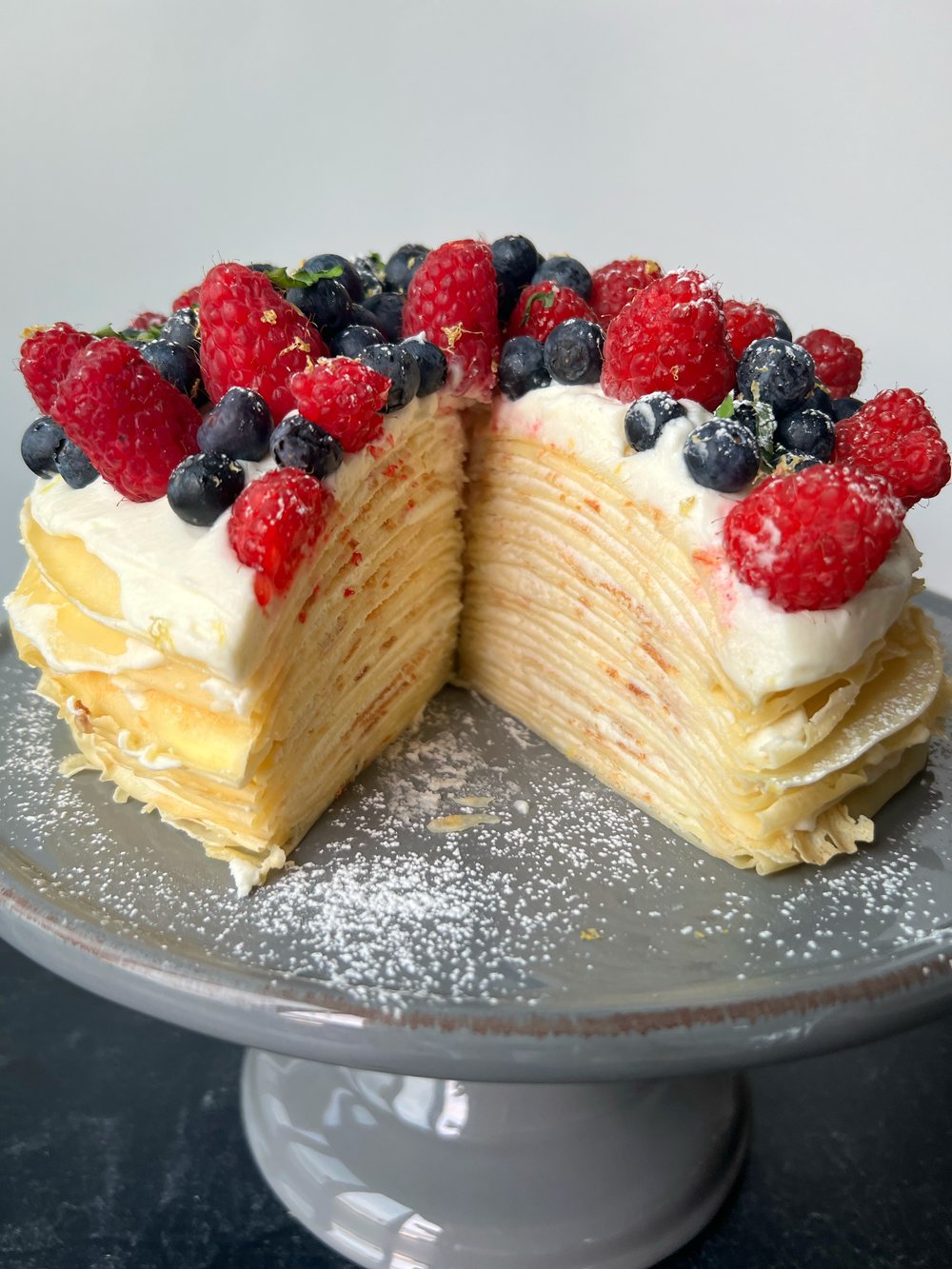 22 Layer Berry and Mascarpone Crepe Cake