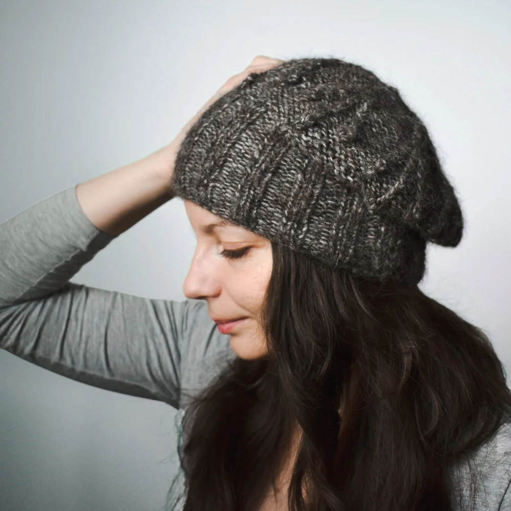 Slouchy Beret Knitting Pattern How To Knit A Slouchy Hipster Hat, For