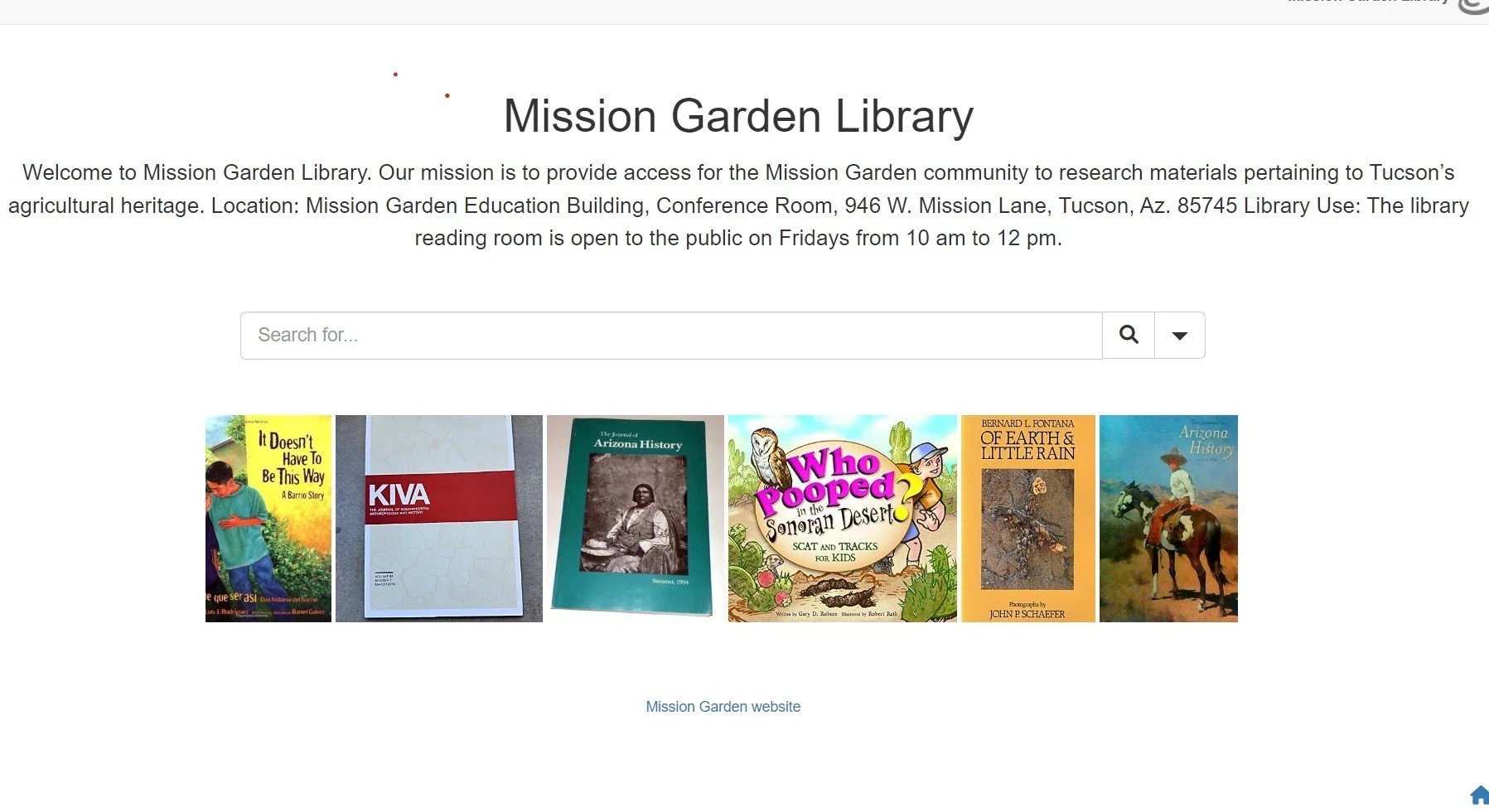 Reference Library — Mission Garden