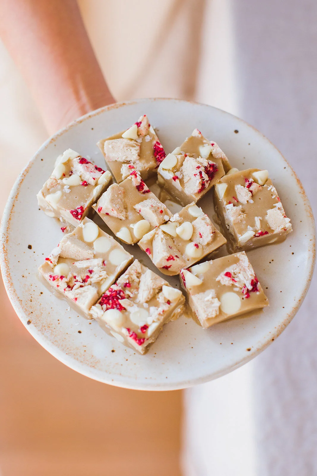 White Chocolate Raspberry Halva Fudge — Coco et Sel