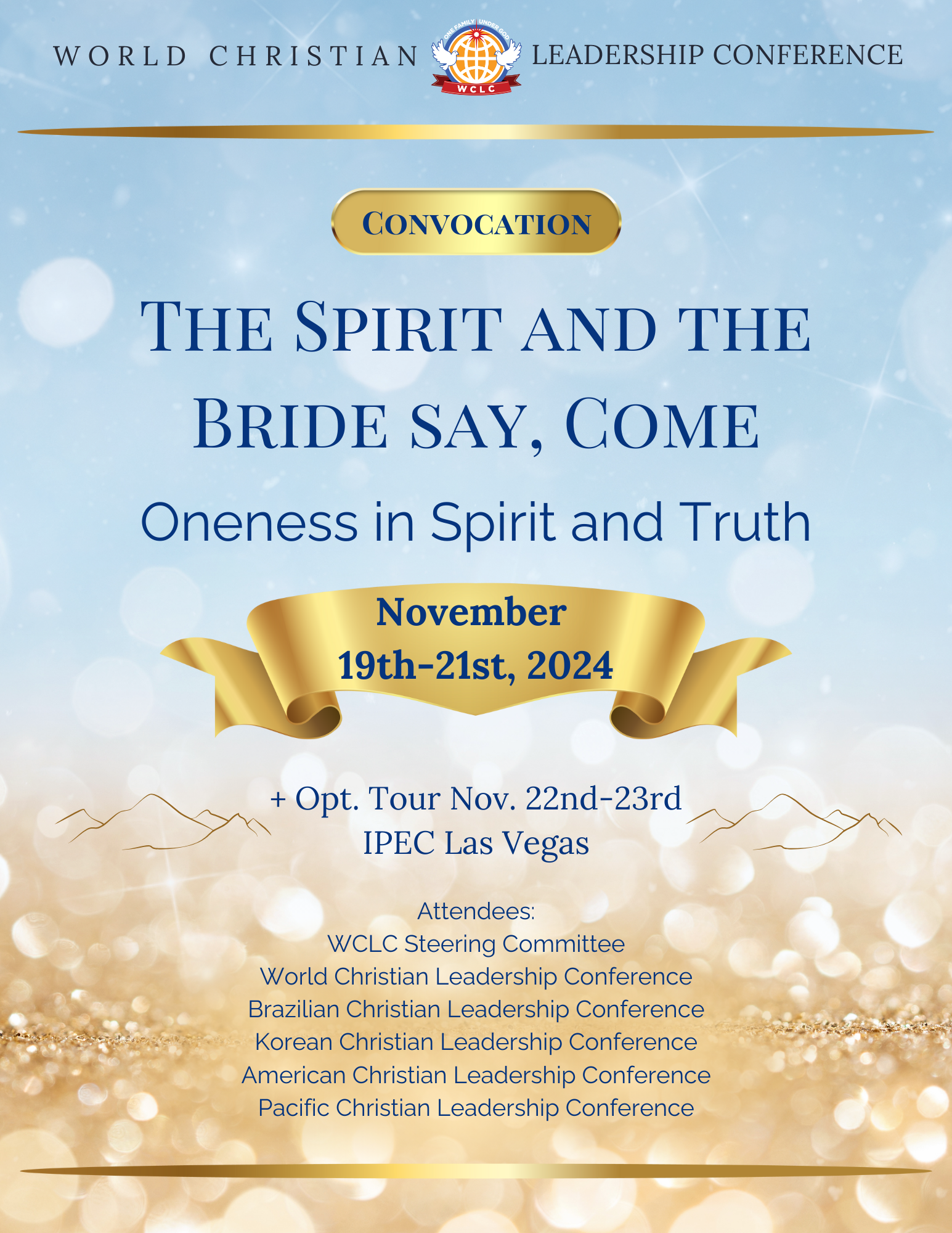 Upcoming — World Christian Leadership Conference