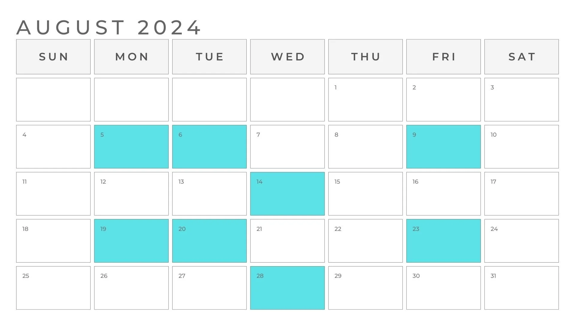 Level 1 Calendars — Doug Diamond