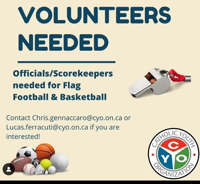 Volunteer Officials and Scorekeepers Needed — C.Y.O. - Catholic Youth ...