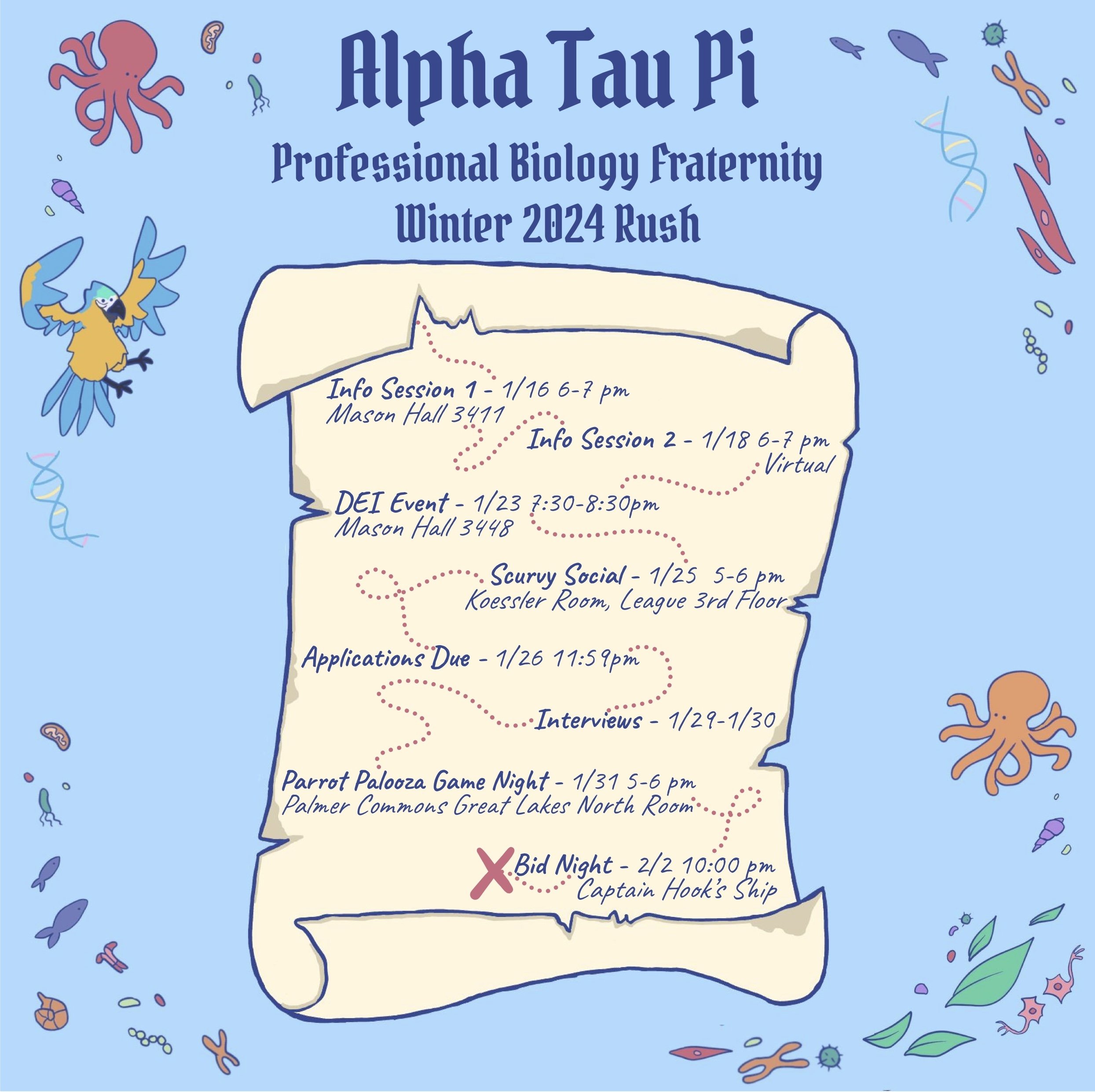 Schedule — Alpha Tau Pi - University of Michigan