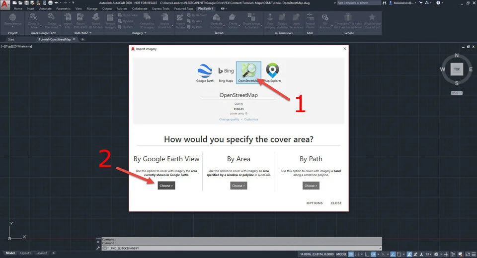 How to get images from OpenStreetMap in AutoCAD — Plex-Earth
