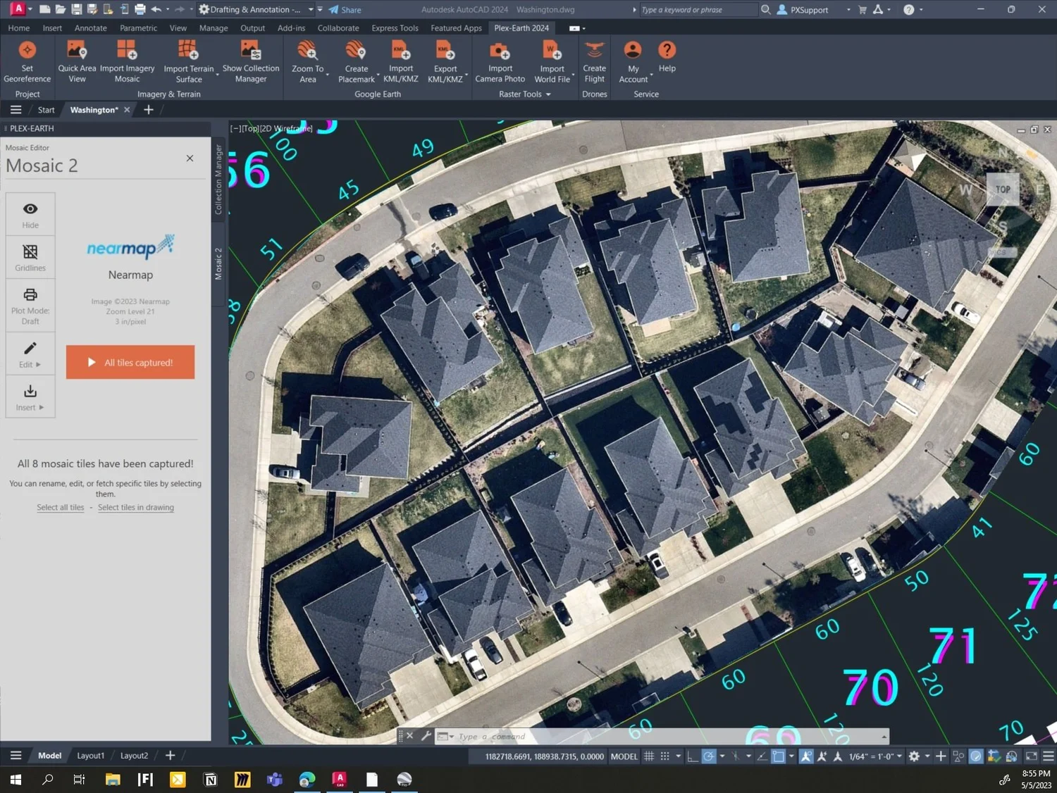 How to import high-resolution imagery from Nearmap to AutoCAD with Plex ...