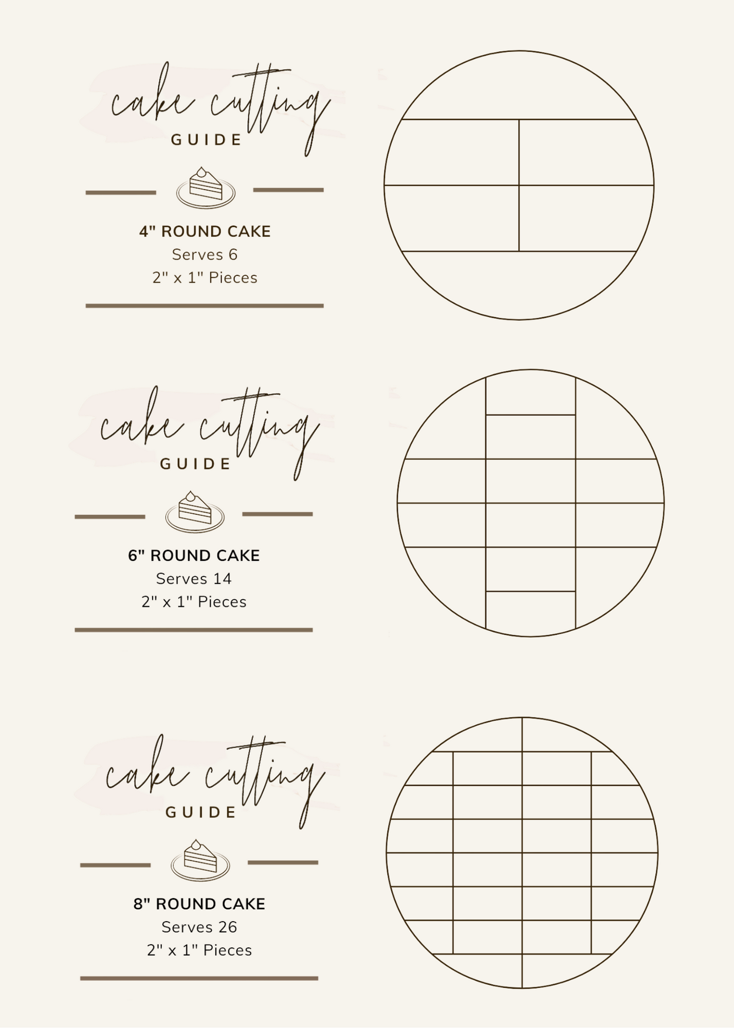 Free Printable Cake Cutting Guide - FREE Printables