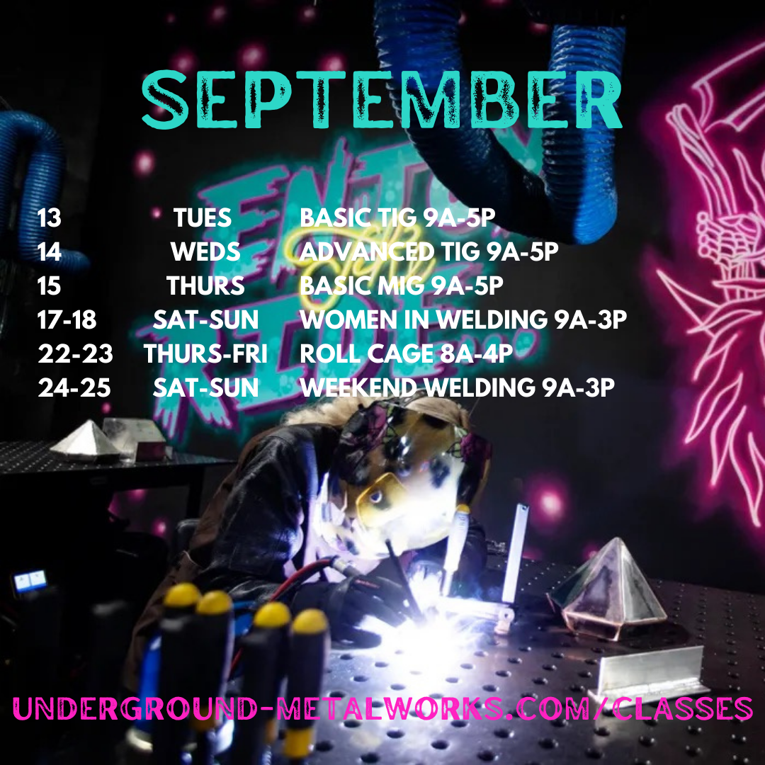 Welding Classes — Underground Metal Works