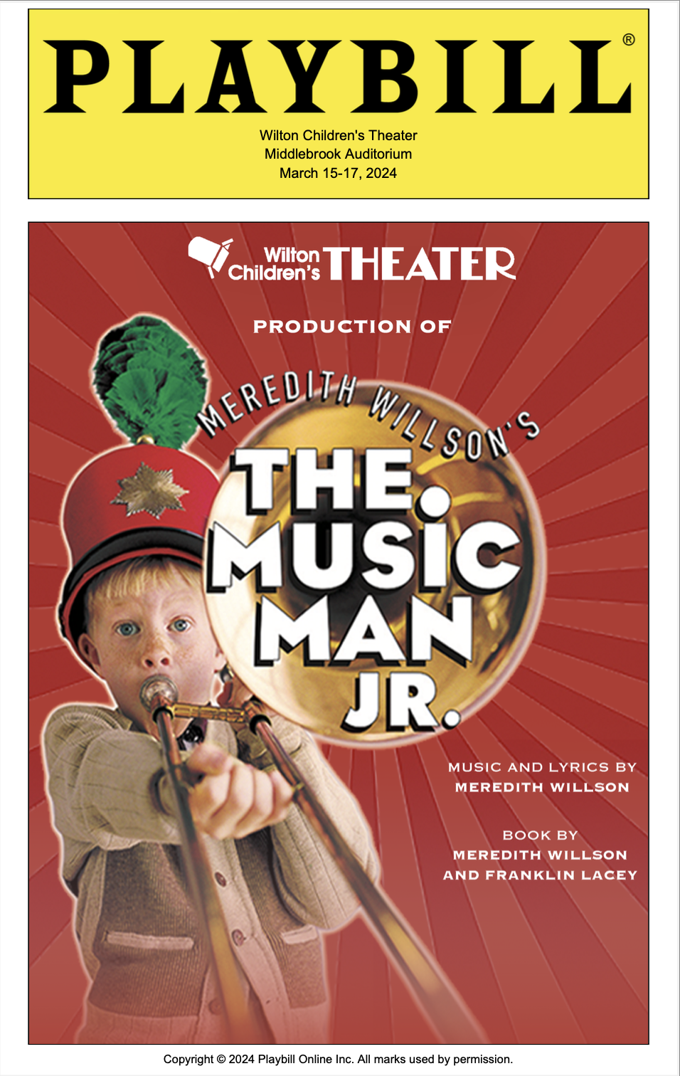 Playbills — Wilton Children's Theater