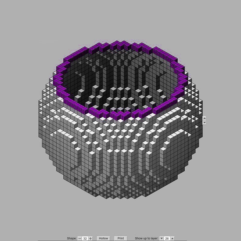Minecraft Sphere Layers