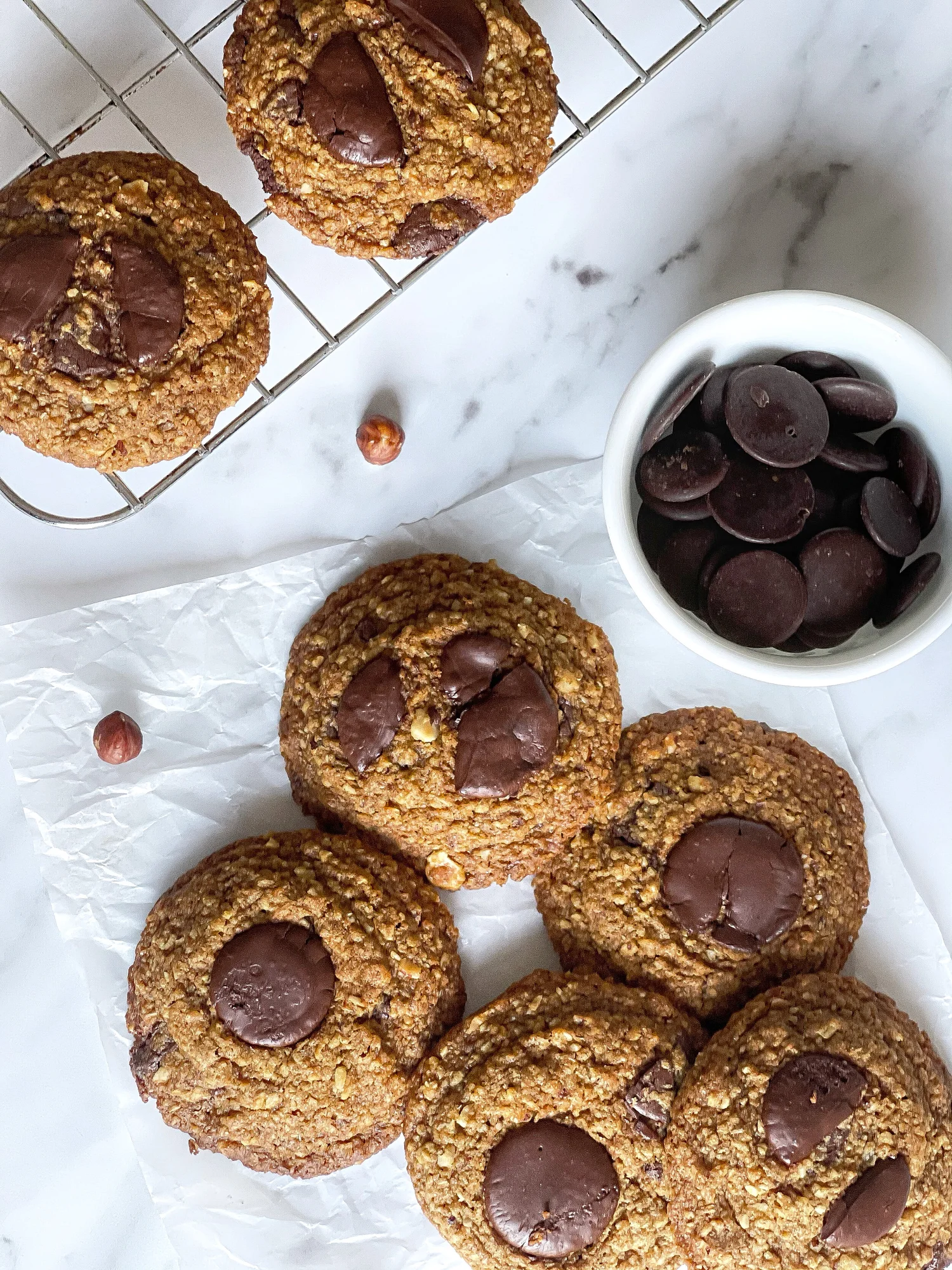 Chocolate, Hazelnut and Oat Cookies — Nikita in the Kitchen